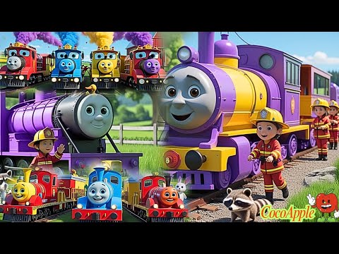The Color Train Song 🚆 | Colors For Kids | CocoApple Nursery Rhymes ...