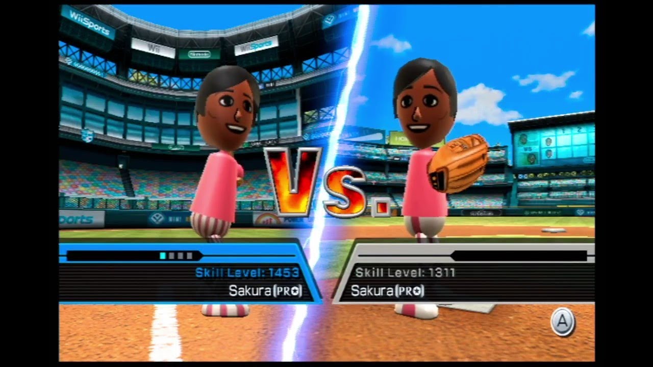 Wii Sports - Baseball - Sakura vs Sakura - YouTube