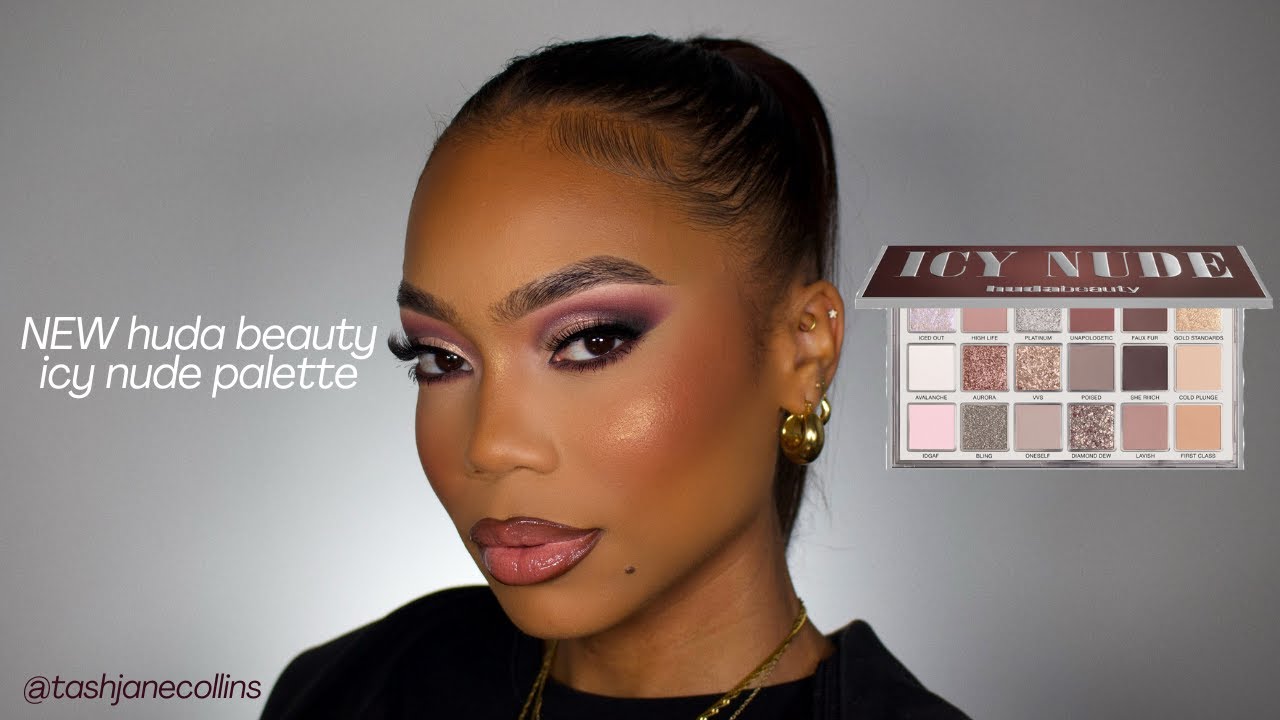 NEW huda beauty icy nude eyeshadow tutorial | a sultry eye look - YouTube