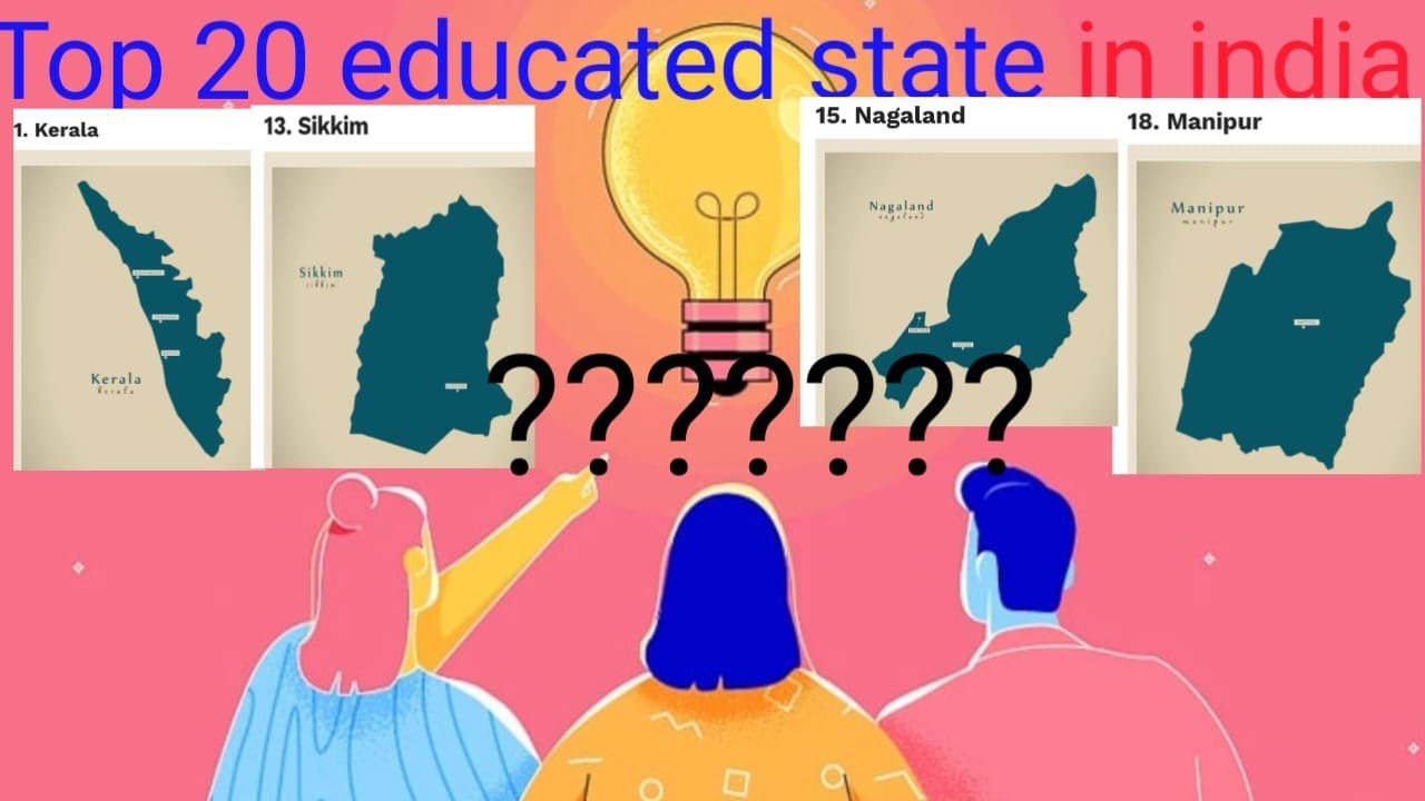 Top 20 educated state of India 2023# top 20 most literecy state in ...