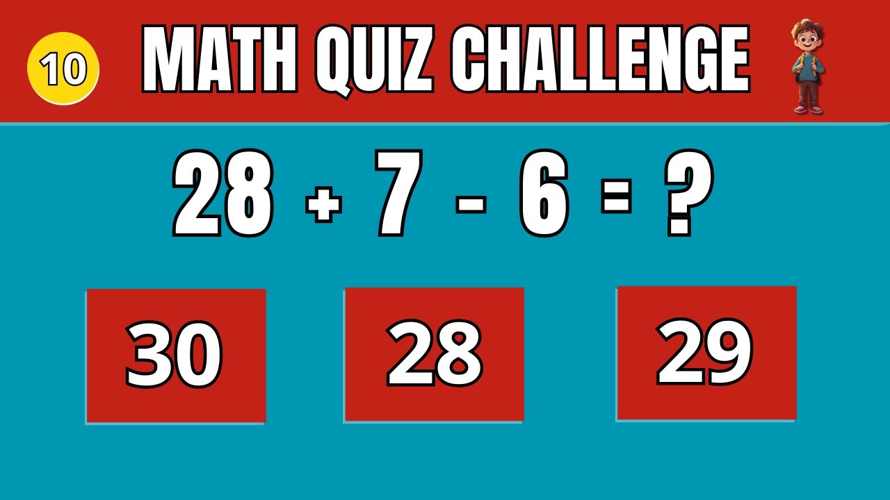 Speed Math Challenge – Answer These 20 Questions Fast! - YouTube