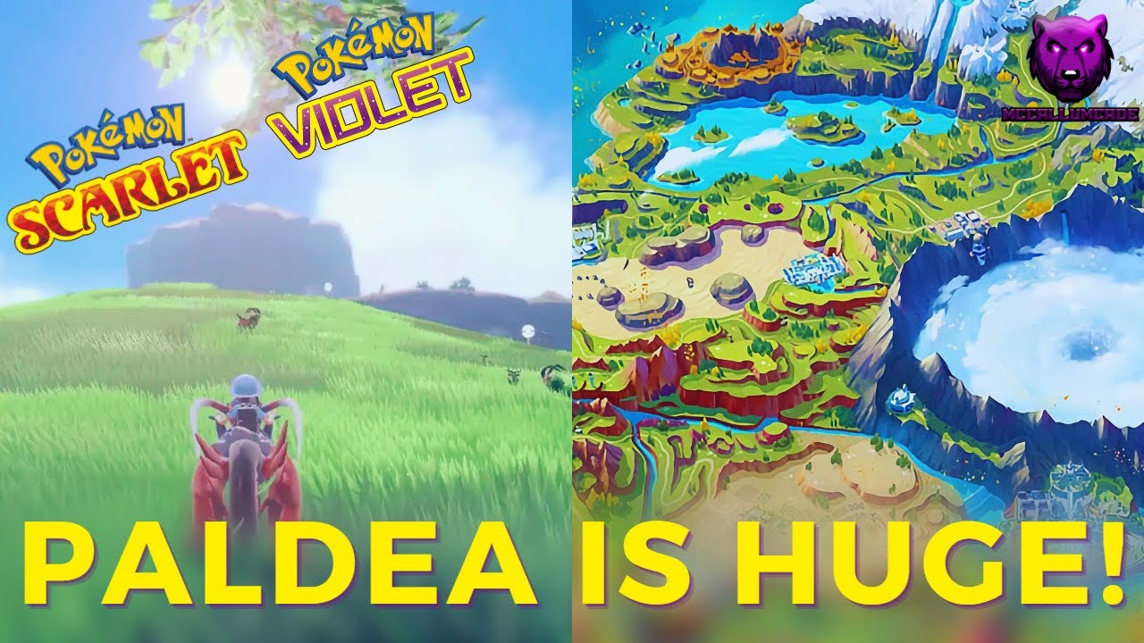 Scarlet and Violet Map Size: Paldea is Gonna Be HUGE - YouTube