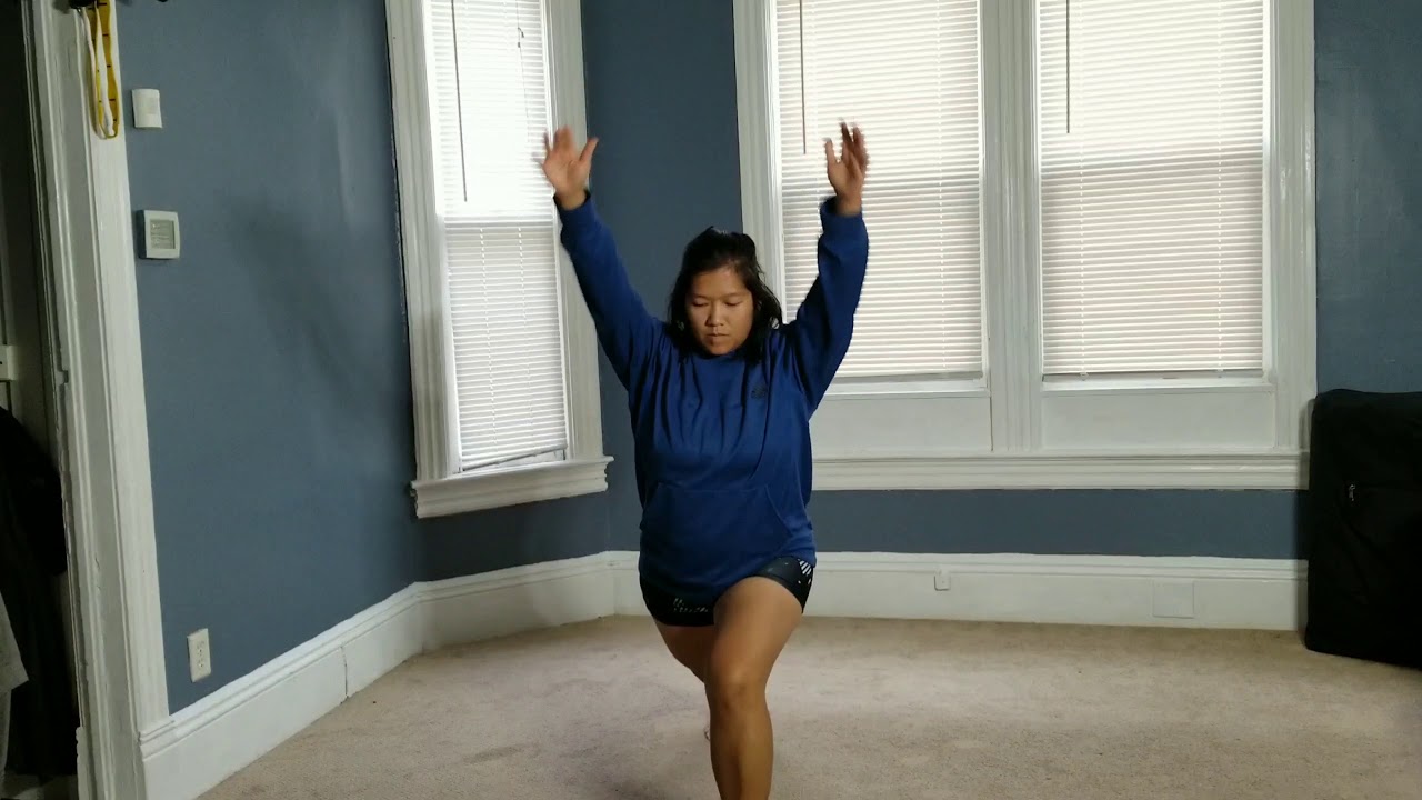 Back lunges + arm raise - YouTube
