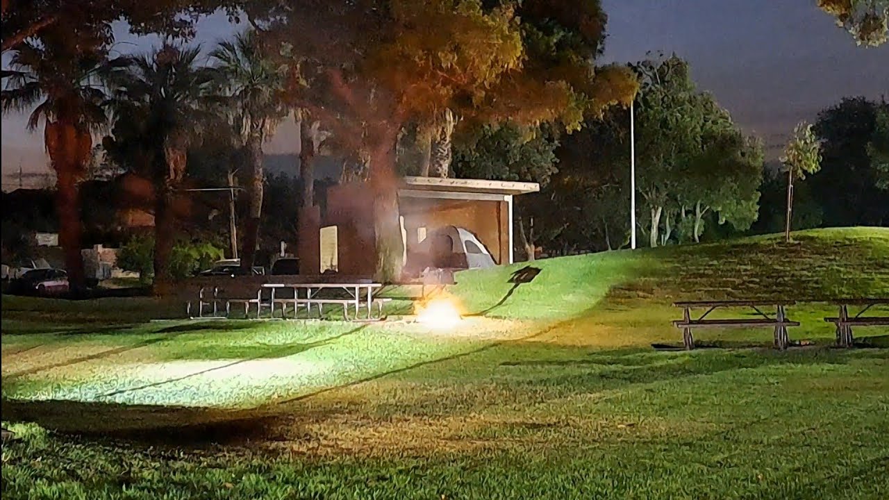 EARLY MORNING FIRE AT SEVILLE PARK IN FONTANA - YouTube