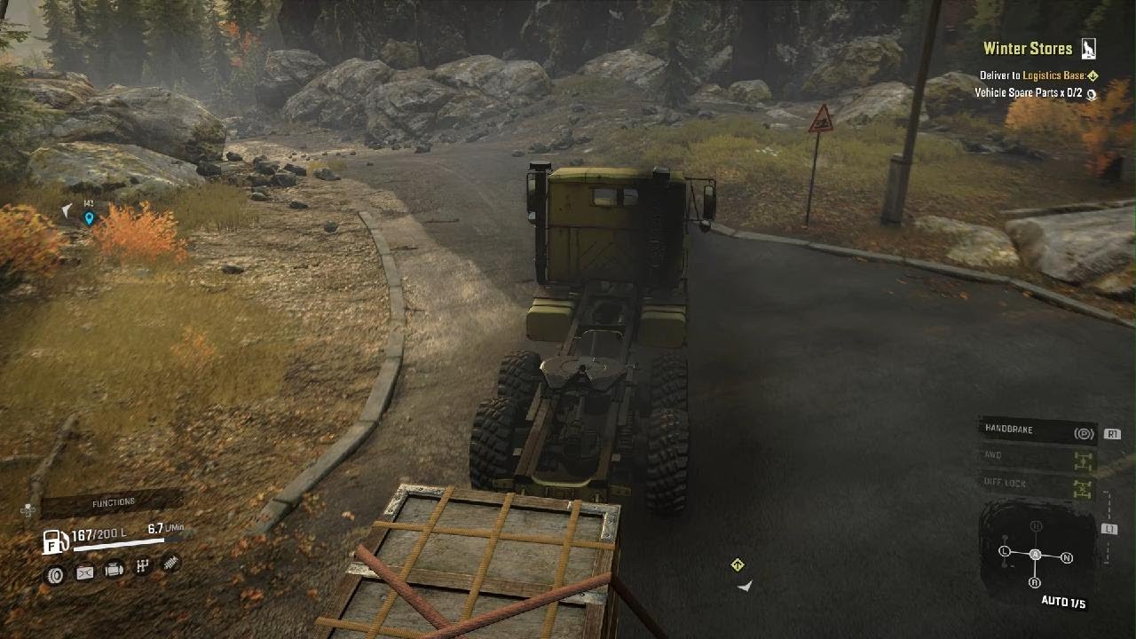 SnowRunner spare parts delivery to logistics base - YouTube