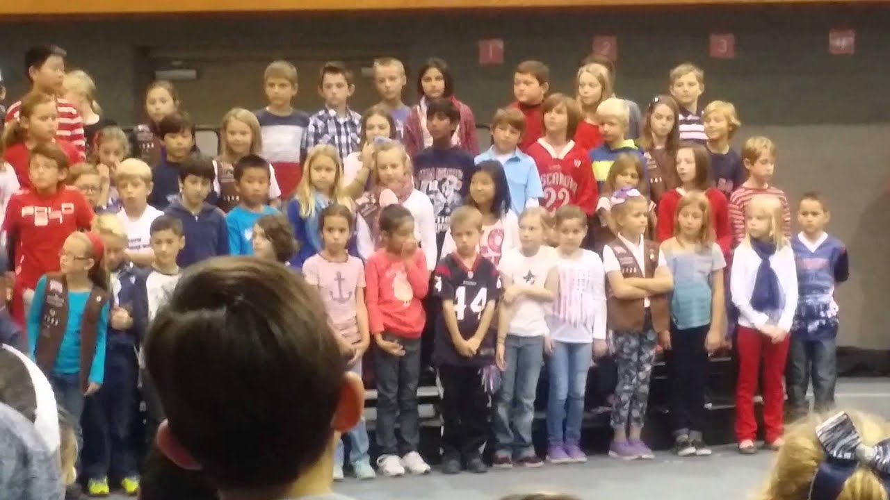 Laura Bush Elementary 3rd Grade Military Tribute - YouTube