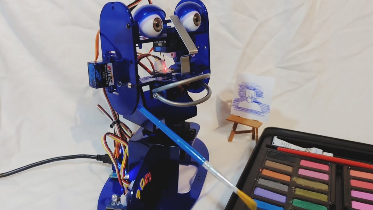 The artist formally known as Ohbot teaches Picoh how to keep their chin ...