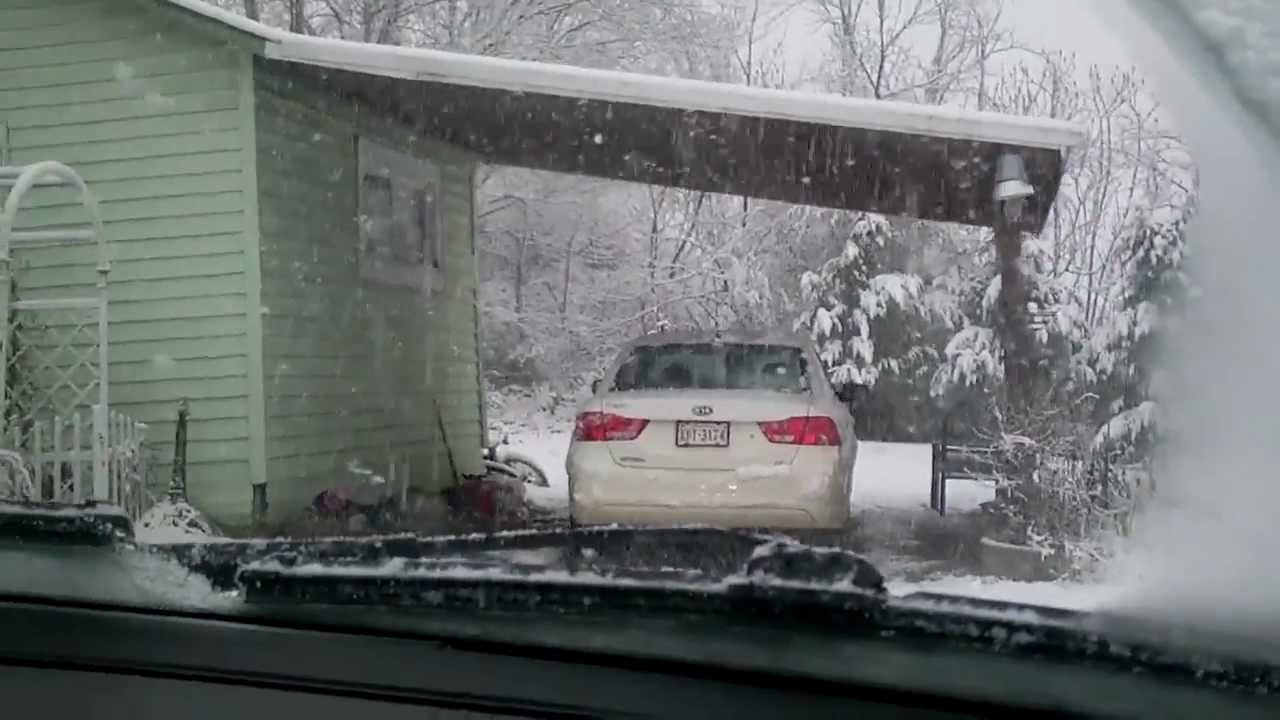 Rain turns to snow in Abingdon, Virginia. January 14-18th 2013.Rain for ...