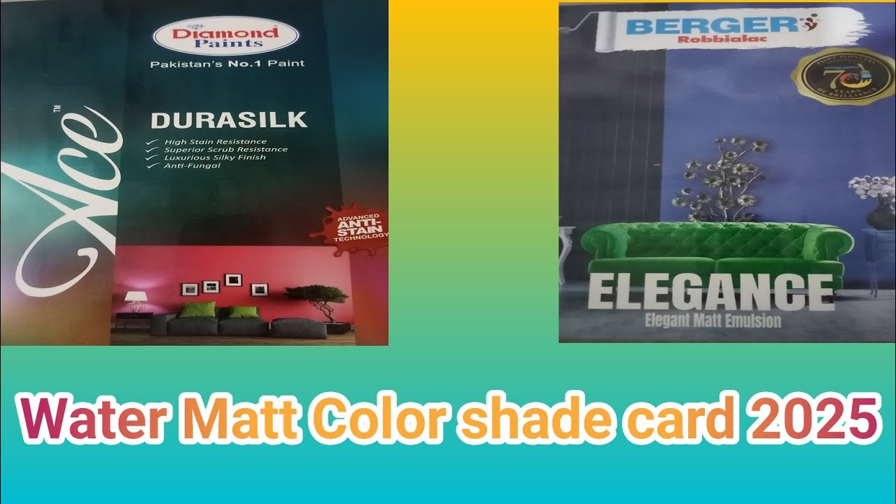 Water Matt color shade card | diamond paint |Berger Paint 💯🏠🥰 - YouTube