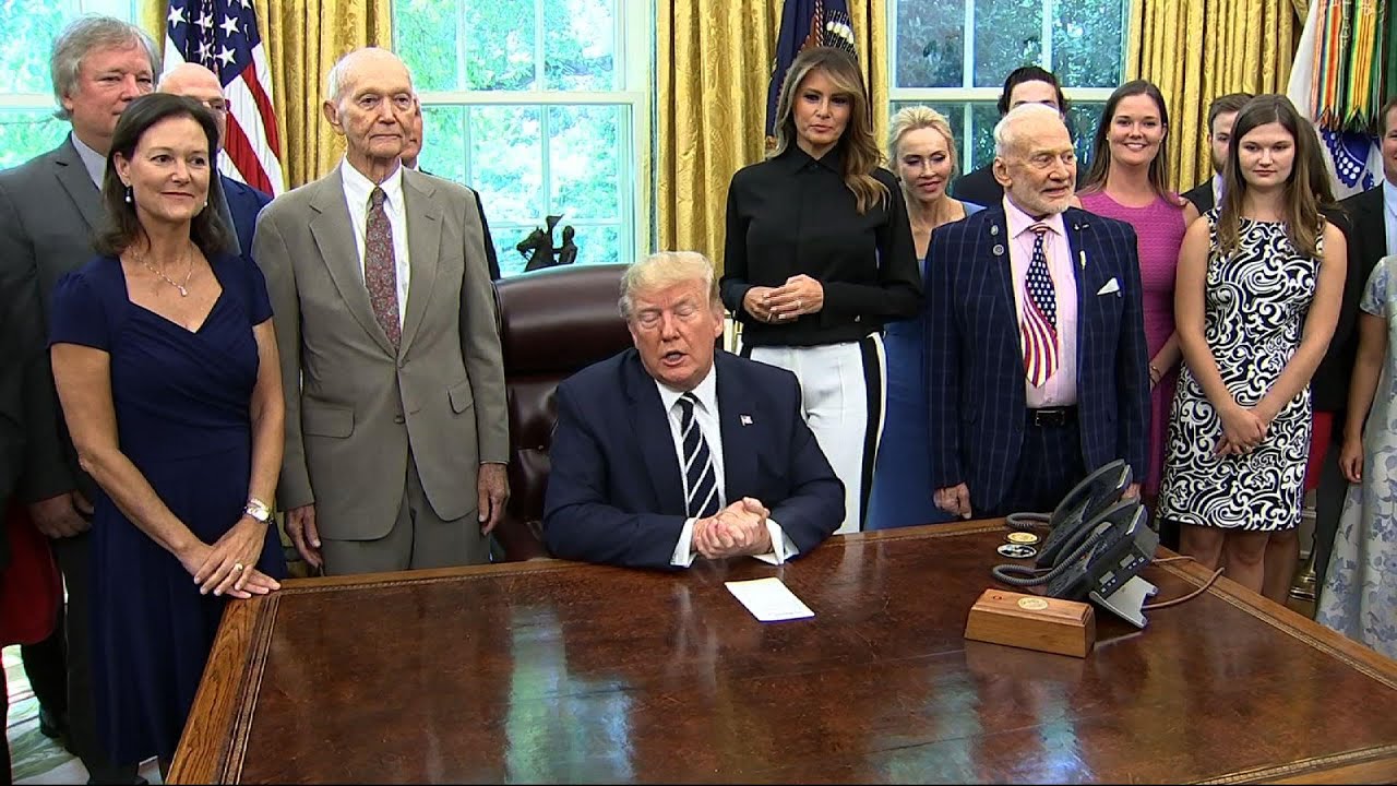 Trump marks Apollo 11 anniversary by meeting its astronauts