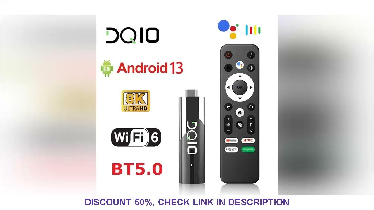 LEMFO DQ10 ATV Mini TV Stick Android13 Support 8K Video 4K Wifi6 Allwinner H618 Quad Core Cortex ...