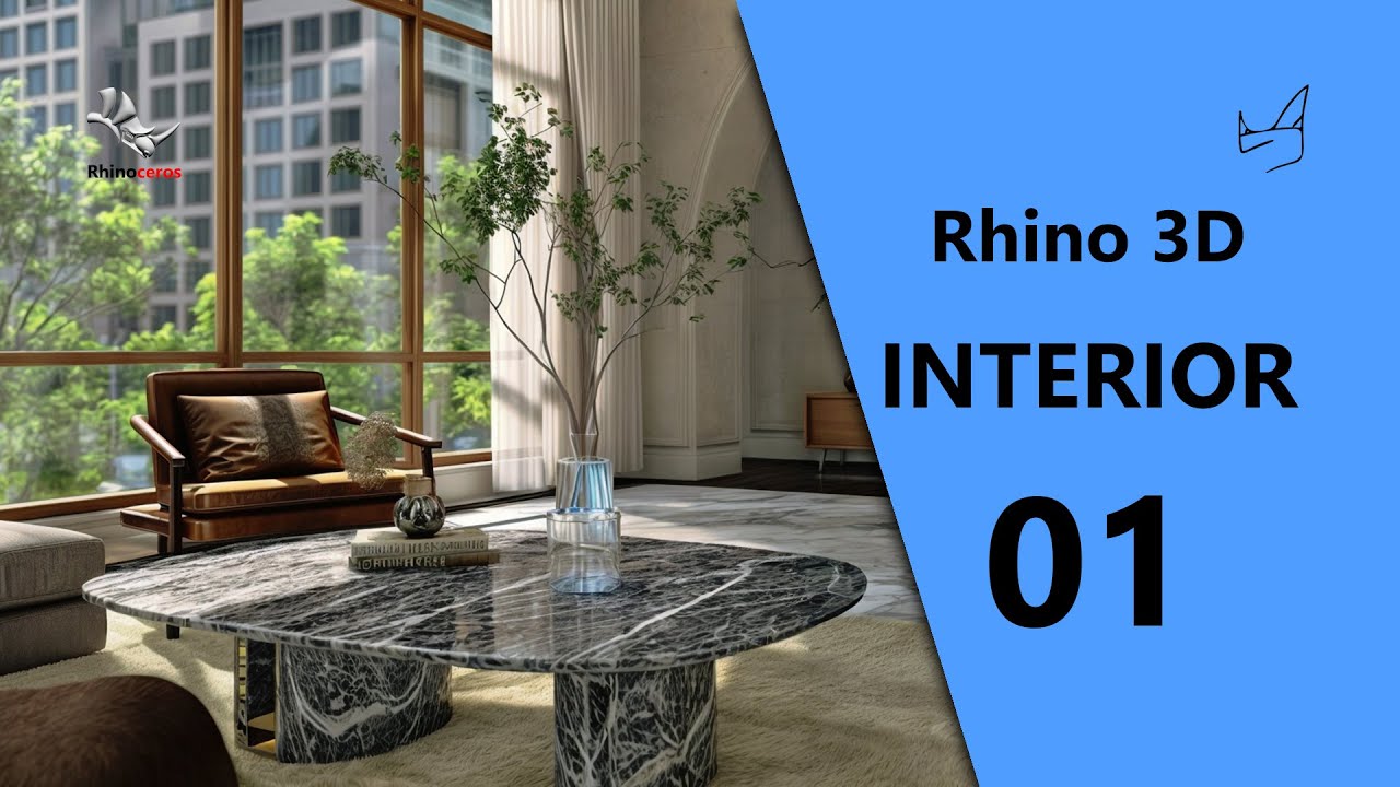 Interior Design Time-Lapse Part 1: Concept and Layout in Rhino 3D - YouTube