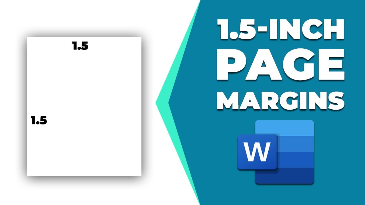 How to set 1.5 inch page margins in word - YouTube
