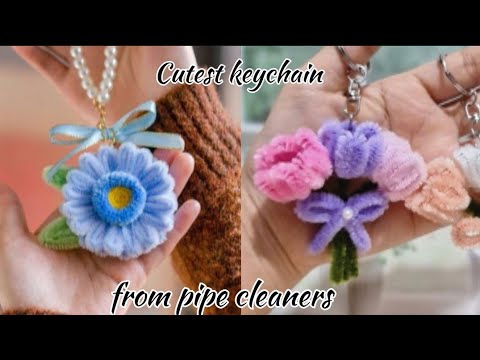 Tutorial for making these two cutie keychains from pipe cleaners 🔥 ️ ...