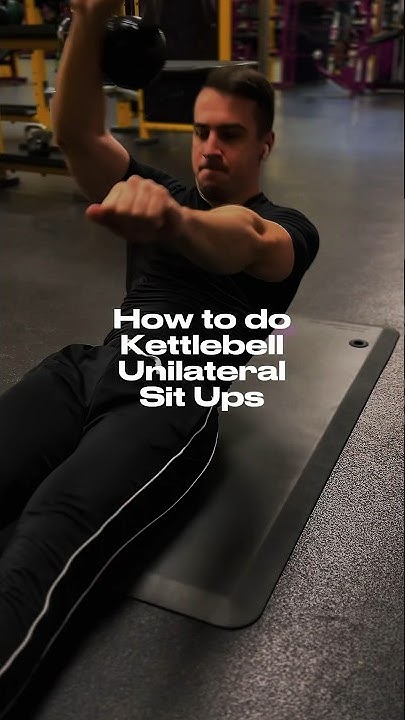 How to do Kettlebell Unilateral Sit Ups ⬆️ #shorts #kettlebell #dumbbell #situps #unilateral ...