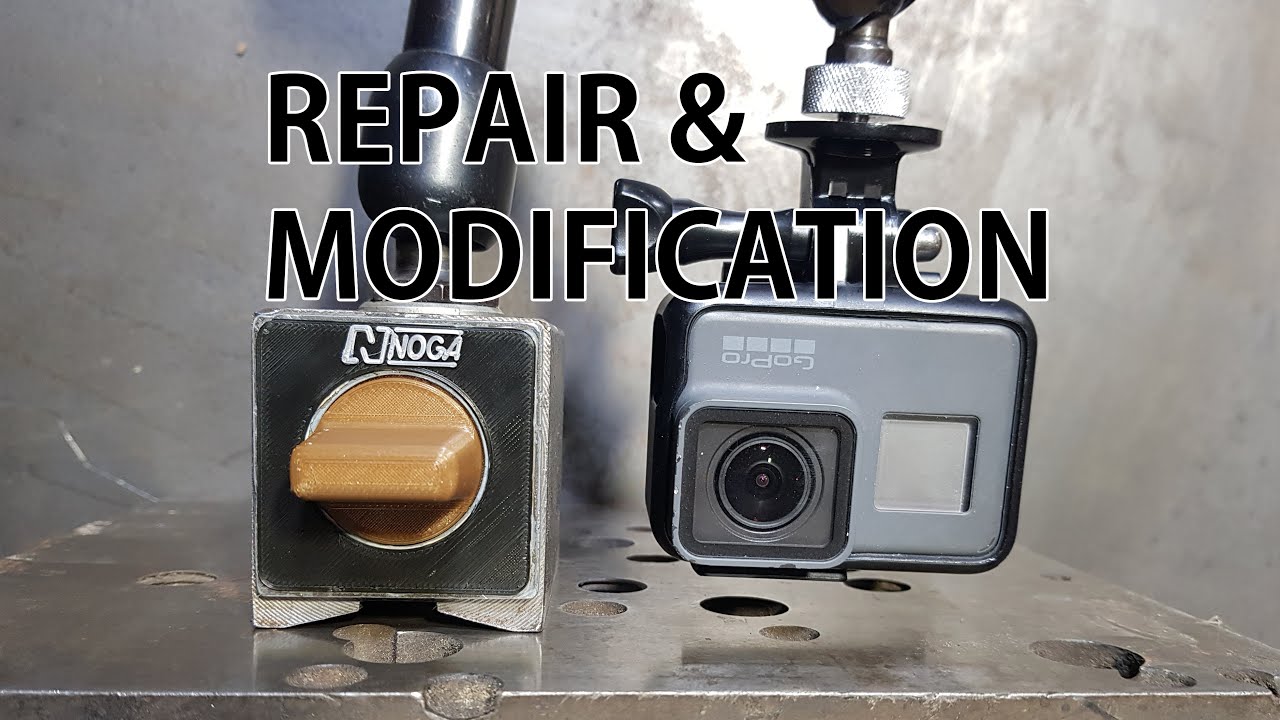 Noga magnetic base repair and mod for GoPro - YouTube