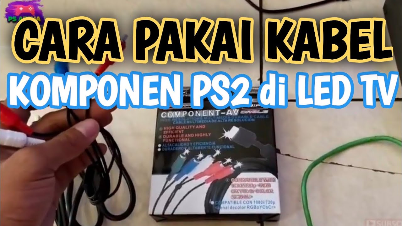 PS2 pakai kabel komponen di LED TV - YouTube
