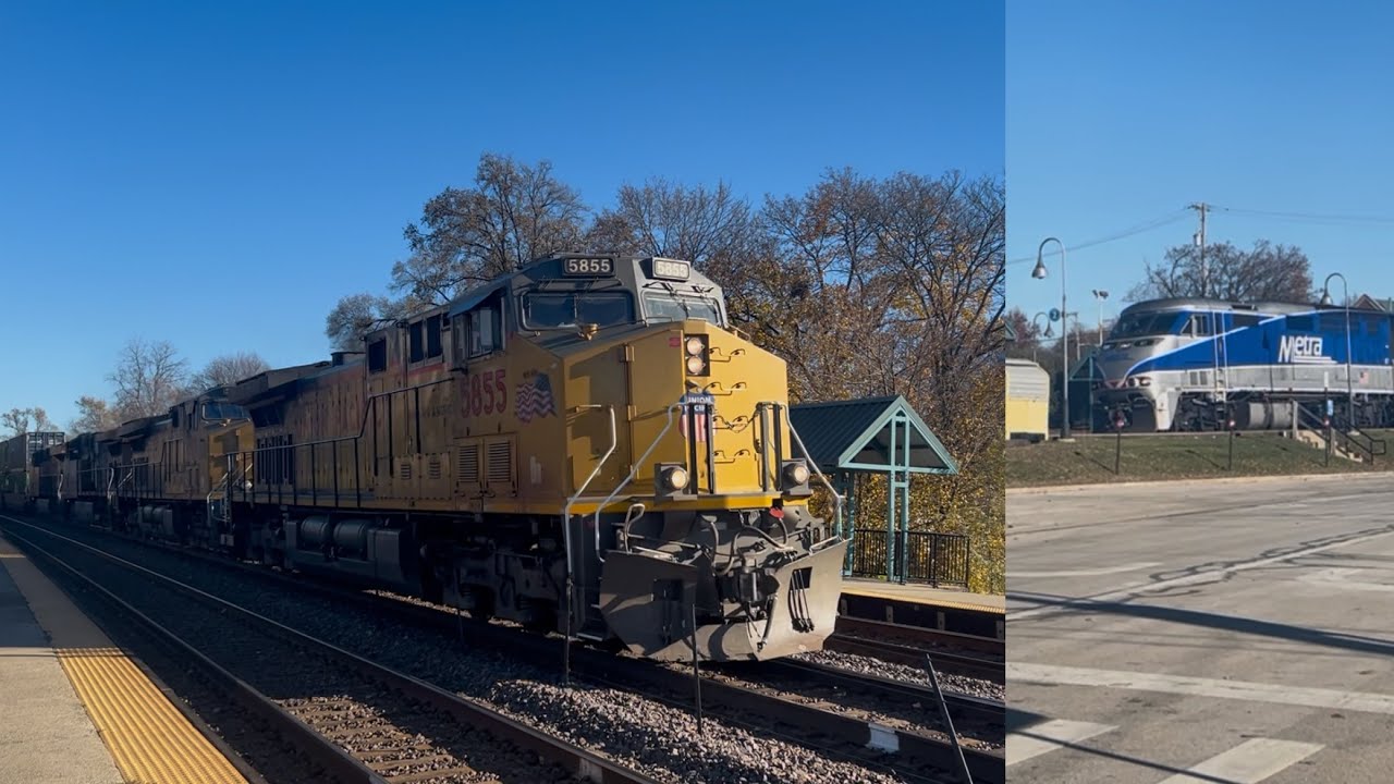 Winfield Railfanning 11/16/25! Ft: UP AC44 Leader, and Metra F59PHI ...