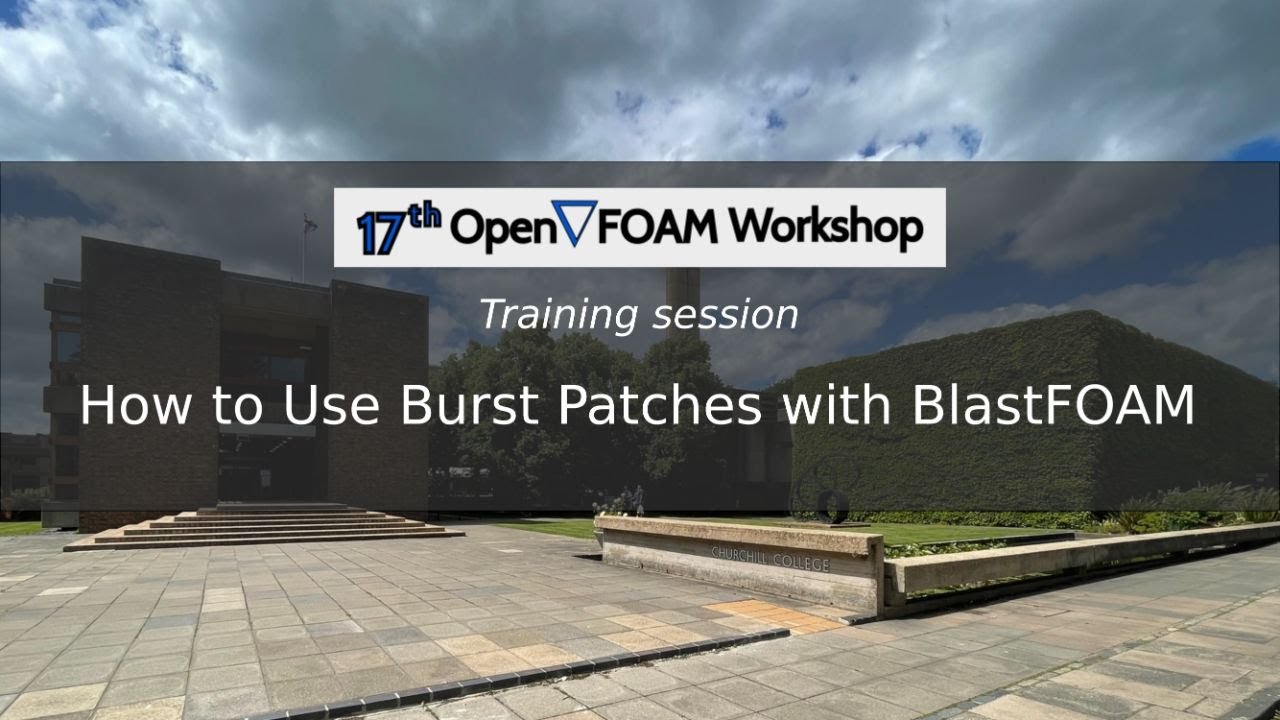 [17th OpenFOAM Workshop] How to Use Burst Patches with BlastFOAM - YouTube