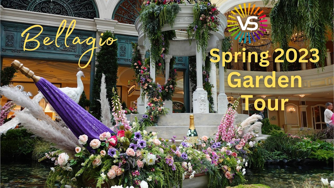 Bellagio Spring 2023 Conservatory Garden - 4K Tour - YouTube
