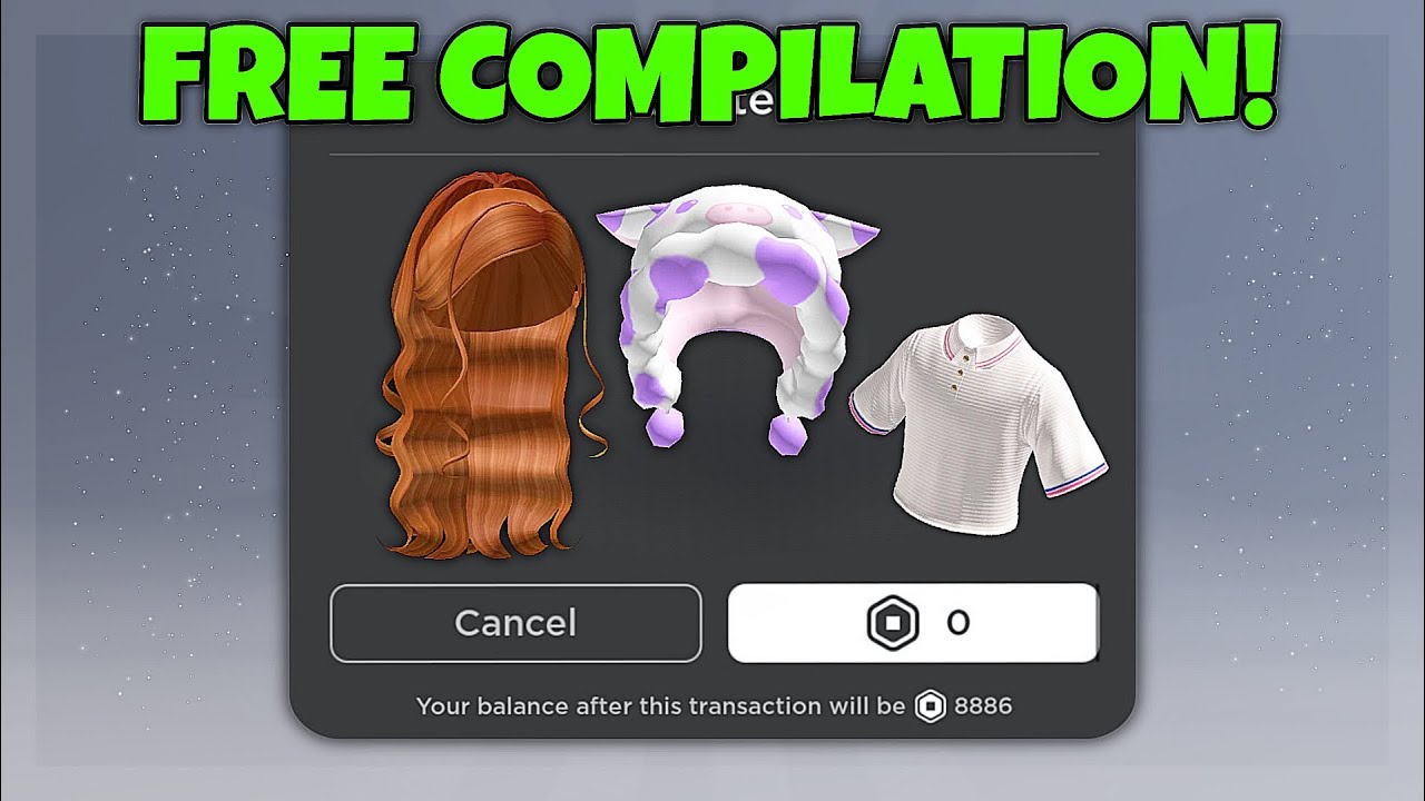 10+ FREE HAIR AND ITEMS ON ROBLOX - YouTube