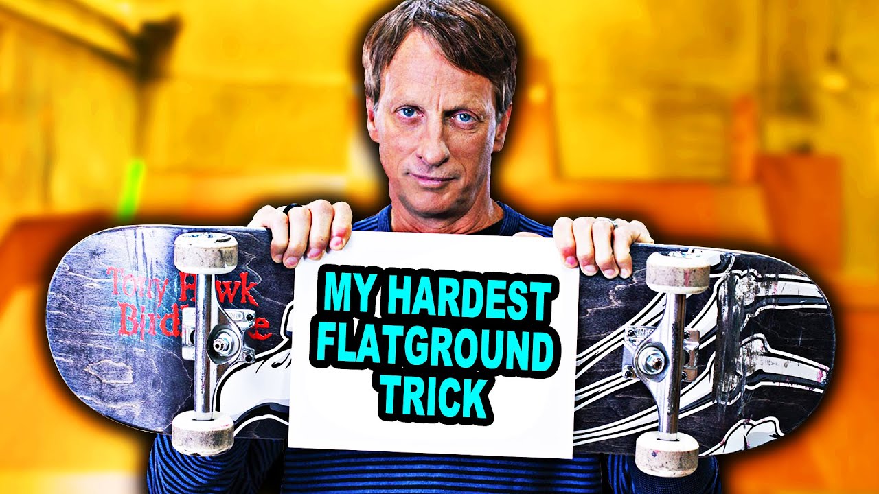 TRYING TONY HAWK'S HARDEST FLATGROUND TRICK - YouTube