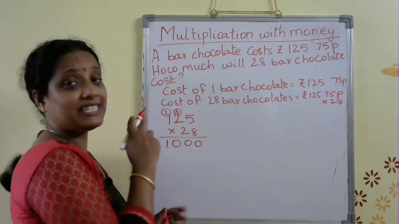 Multiplication with money - YouTube