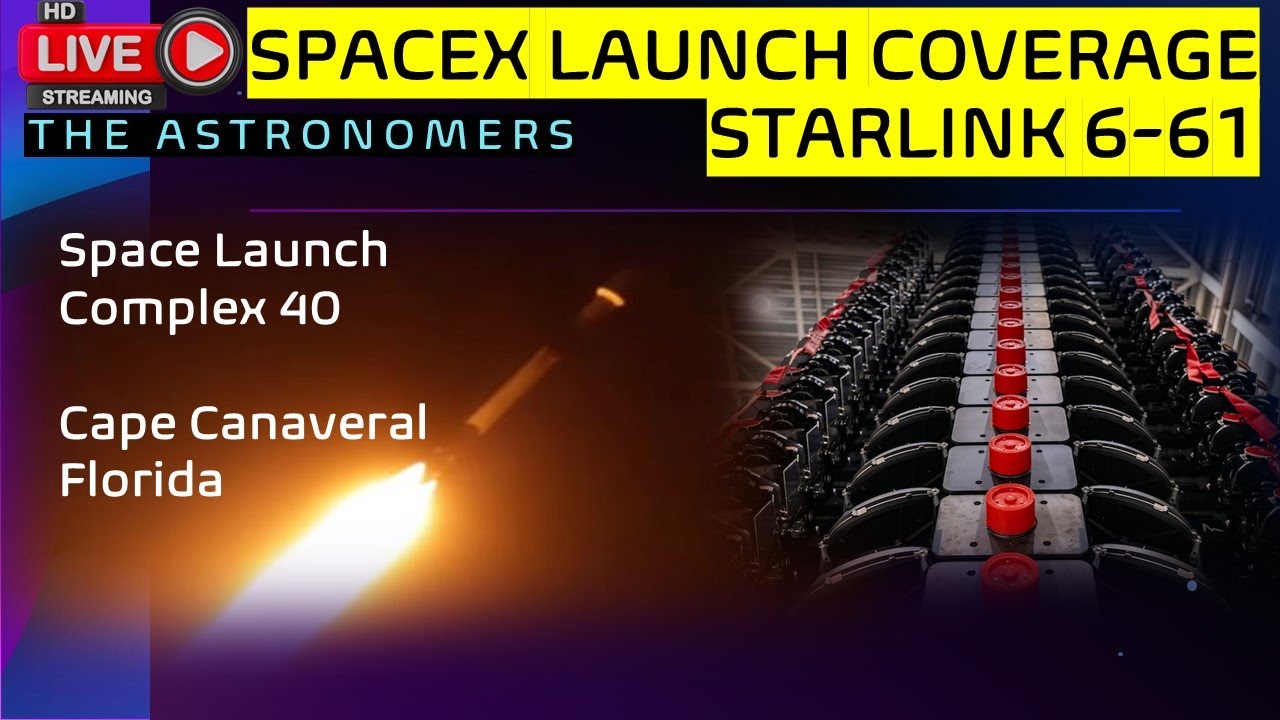 GORGEOUS LAUNCH! SPACEX Launches STARLINK 6-61 from The Cape - YouTube