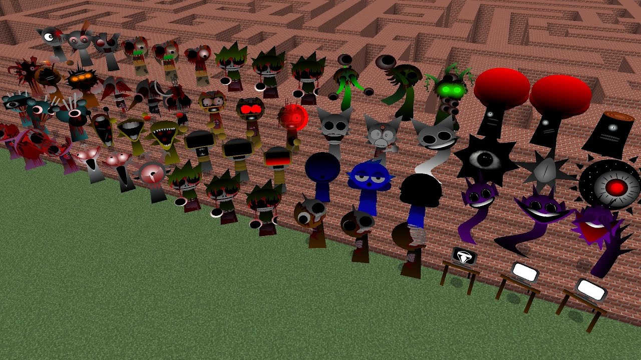 Sprunki Phase 3 Phase 4 And Phase 5 Incredibox Mod In Maze in Minecraft ...