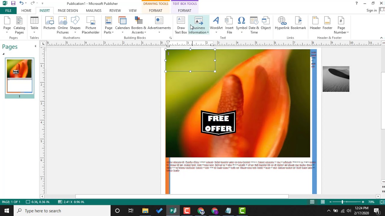 How to insert time and date in Publisher - Microsoft Publisher 2020 ...