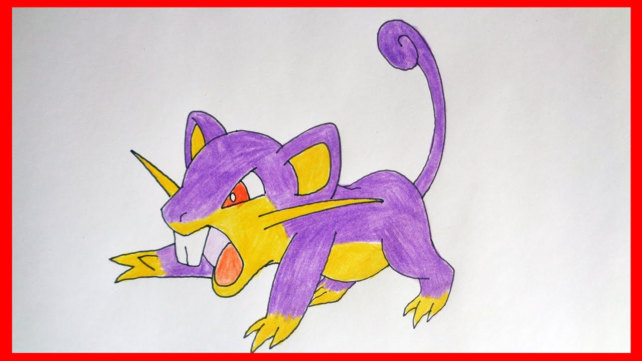 How to draw pokemon Rattata № 19 - YouTube