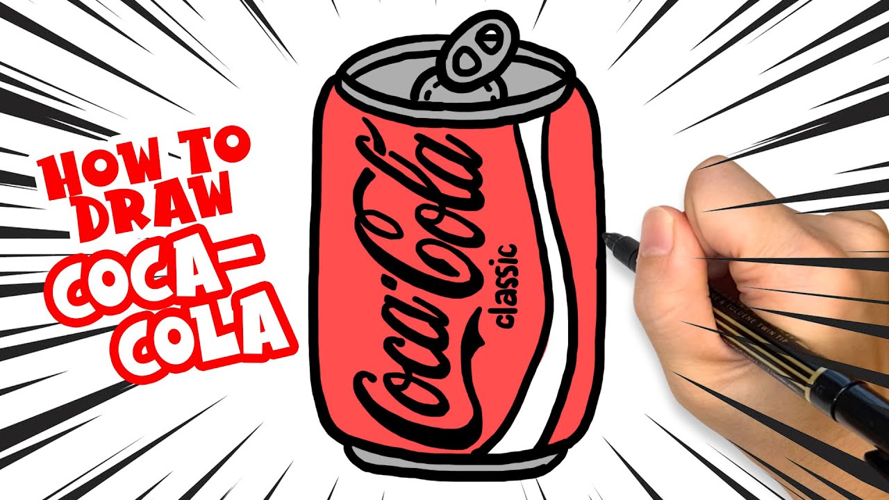 How to Draw CocaCola (step by step) - YouTube