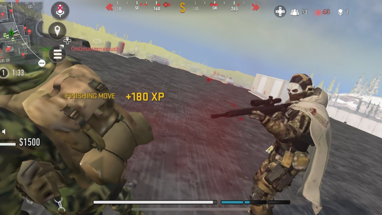 Warzone mobile smooth 60 FPS Ghost Red Team 141 Gameplay. - YouTube