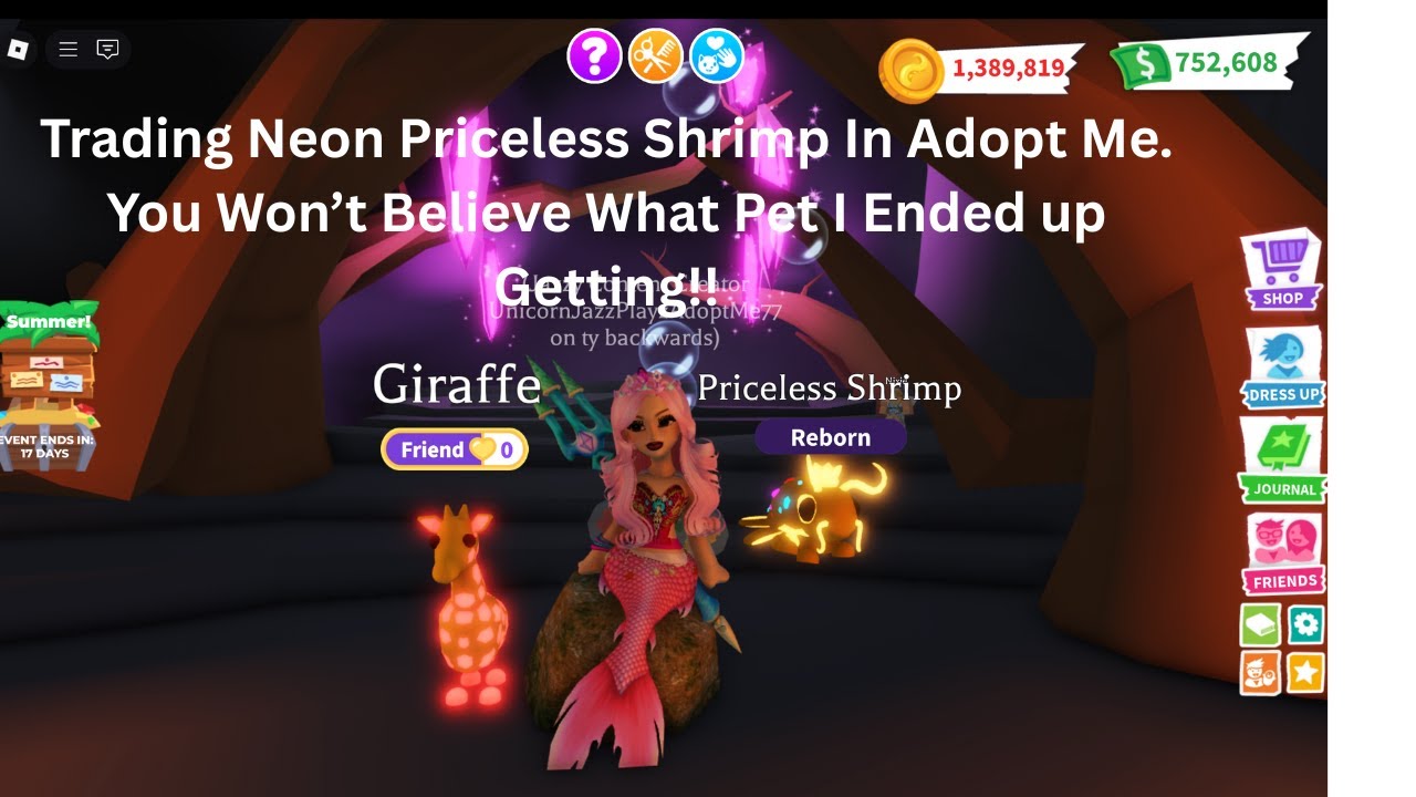 Trading Neon Priceless Shrimp Ended up Getting Another Mega Dream Pet ...