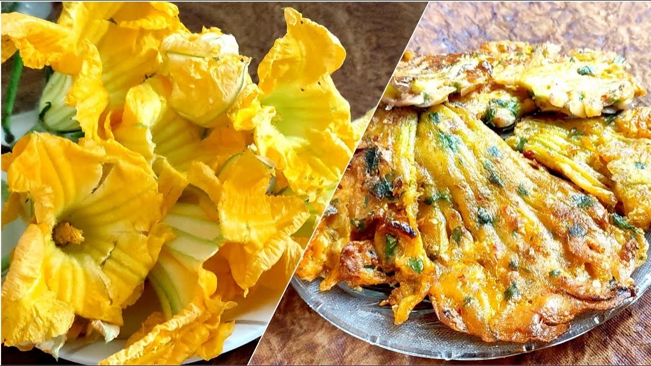 Odia Kakharu Phula Bhaja Pumpkin Flower Fritters Kumro Fuler Bora odia-kakharu-phula-bhaja-pumpkin-flower-fritters-kumro-fuler-bora