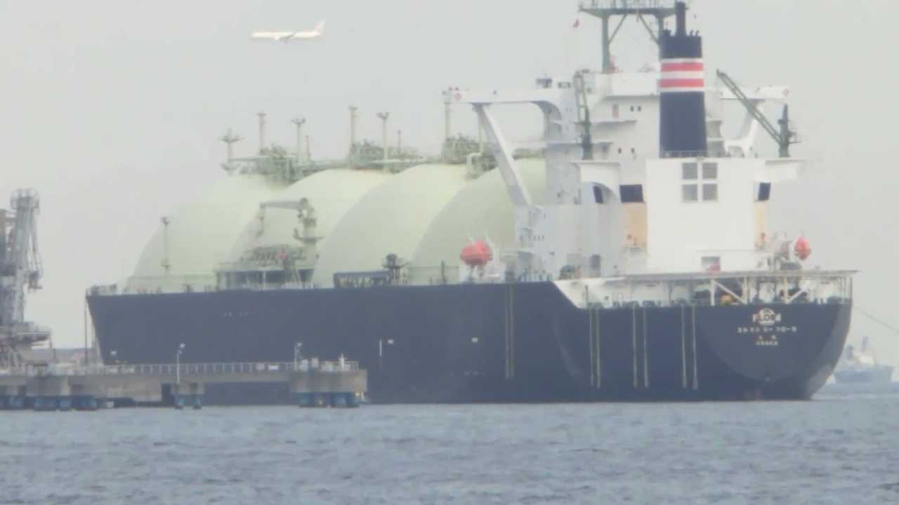 微速度撮影／LNGタンカーアベック接岸（Yokohama） Time Lapse／LNG tanker berthing with Abegg ...