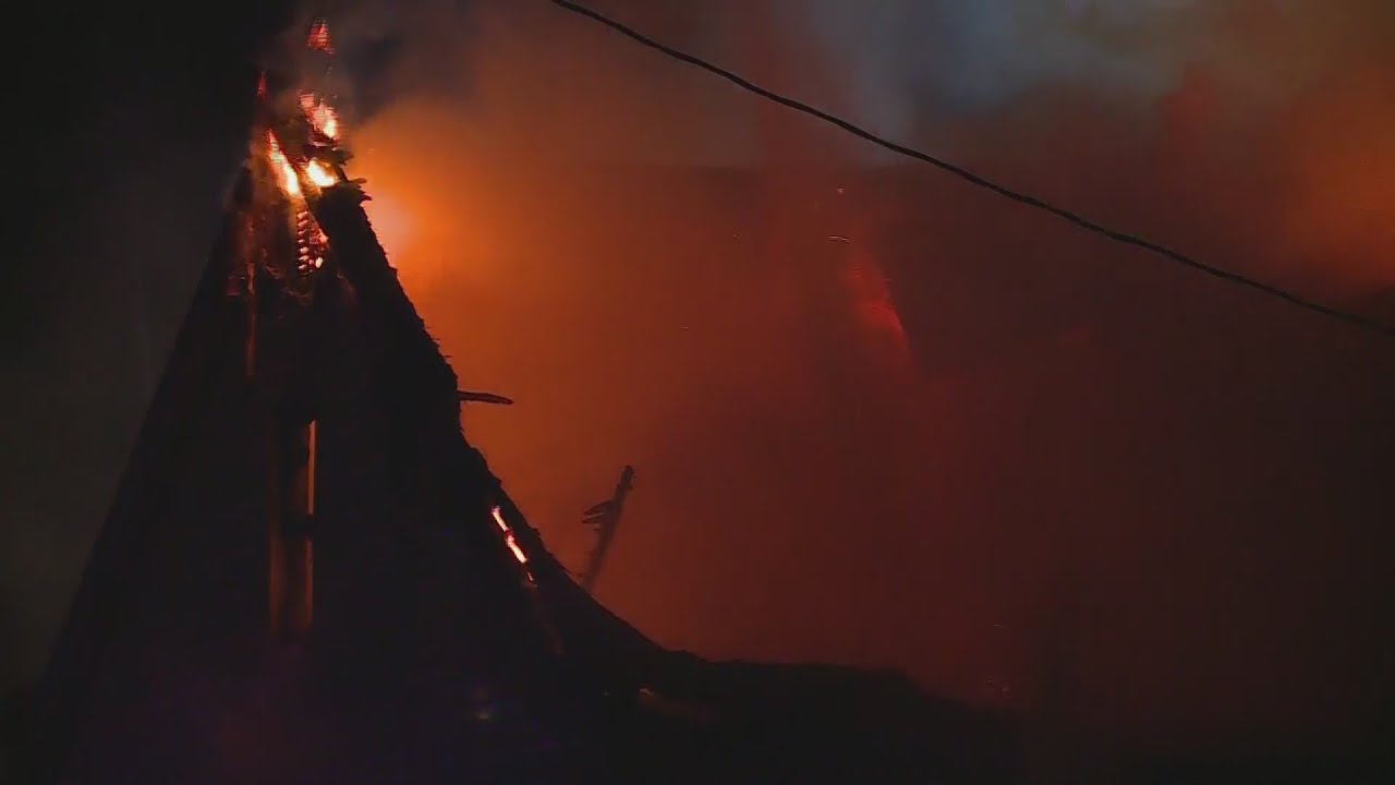 Two-story home on fire in south St. Louis - YouTube
