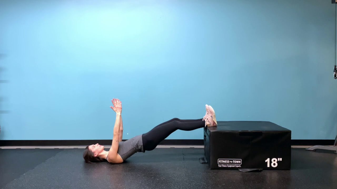 Straight Leg Glute Bridge - YouTube
