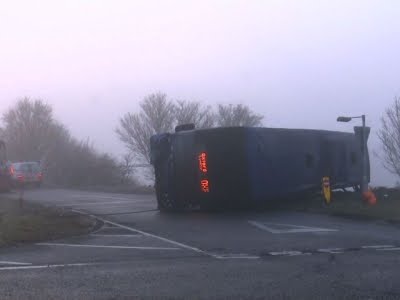 Raw: Bus Crash Amid Freezing Fog Warnings in UK - YouTube