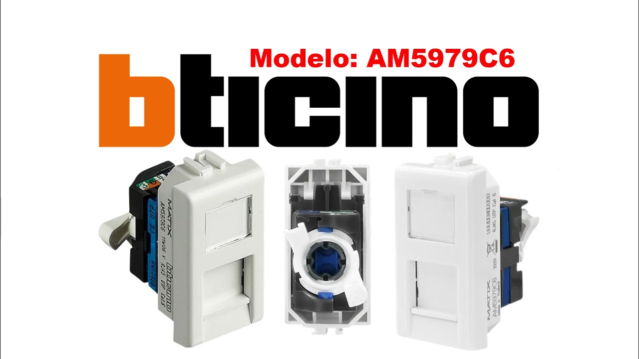 COMO PONCHAR JACK BTICINO AM5979C6 MATIX (Categoría 6) - YouTube