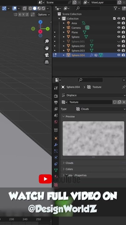 Blender 3d modeling tutorial 🥰displace modifier #blender #shorts #illustration #blendertutorial ...