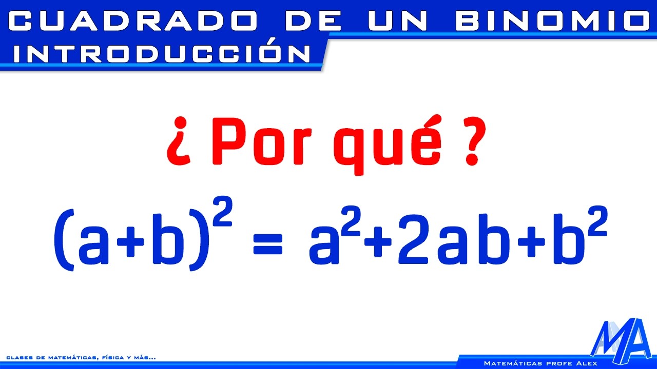Cuadrado de un binomio Ejemplo 1 Principiantes - YouTube