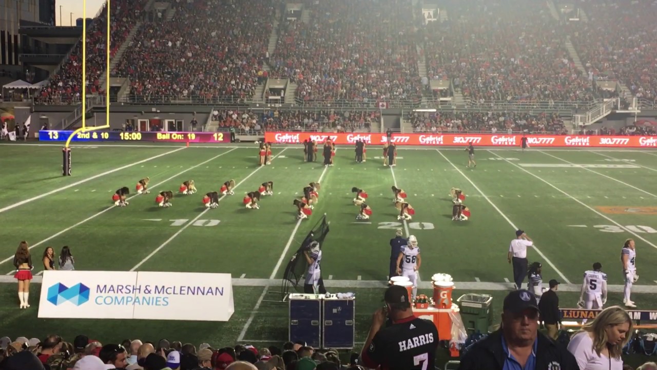 The Ottawa Redblacks Cheer & Dance Team 2017-Thunderstruck - YouTube