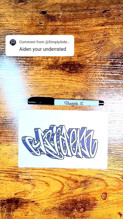 let me draw your name next. Graffiti Name request "Aiden" - YouTube