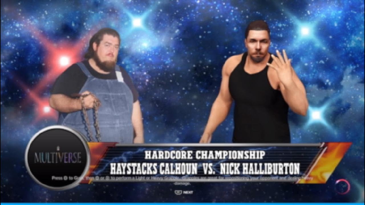 WWE Multiverse 4K - Hardcore Title Ladder Match - Haystacks Calhoun vs ...