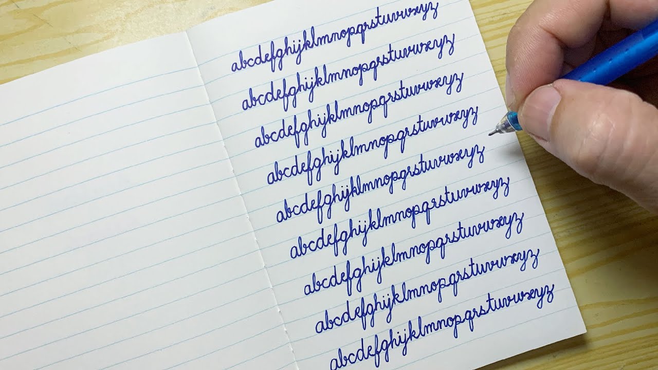 Cursive writing a to z | Letters Connection with one stroke | Neat and ...