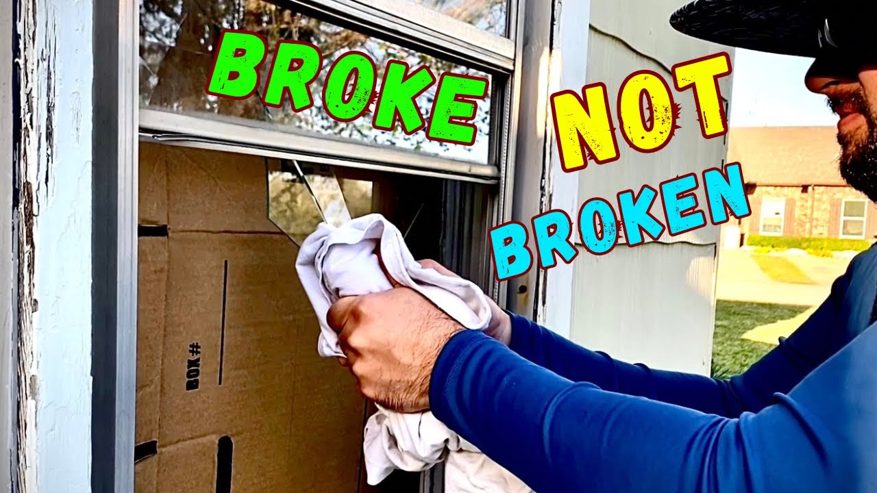 Fixing glass on vinyl or aluminum windows - YouTube