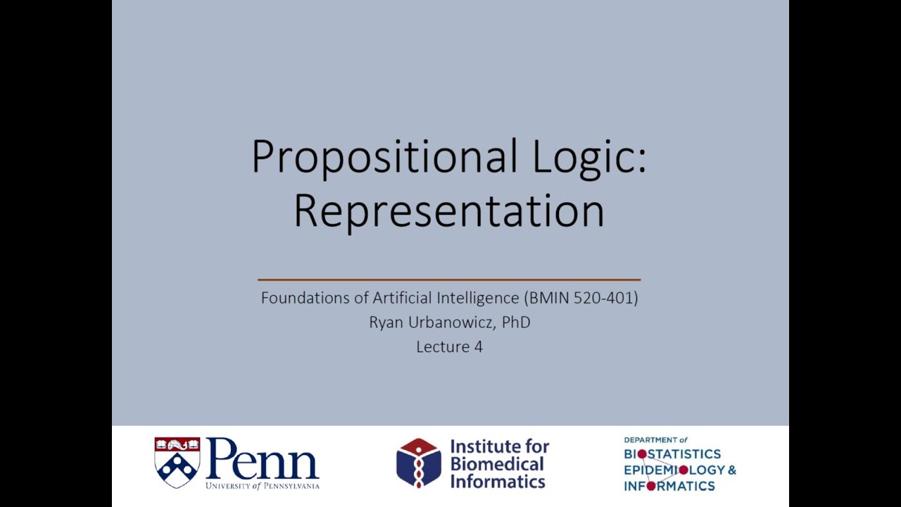 Lecture 4 Propositional Logic Representation YouTube Lecture 4 Propositional Logic Representation YouTube