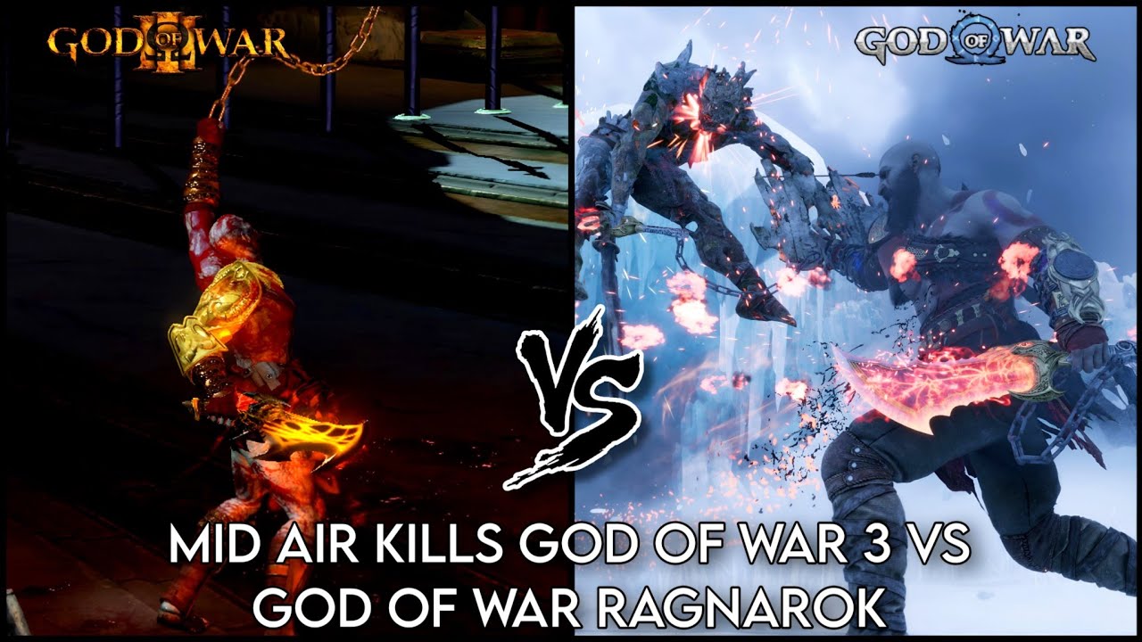 MID AIR KILLS GOD OF WAR 3 VS GOD OF WAR RAGNAROK - YouTube