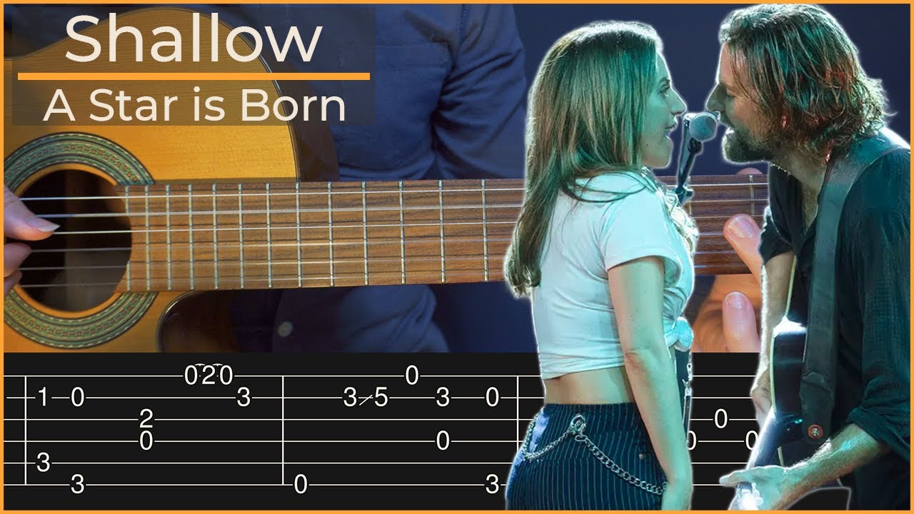 Shallow - Lady Gaga, Bradley Cooper (Simple Guitar Tab) - YouTube